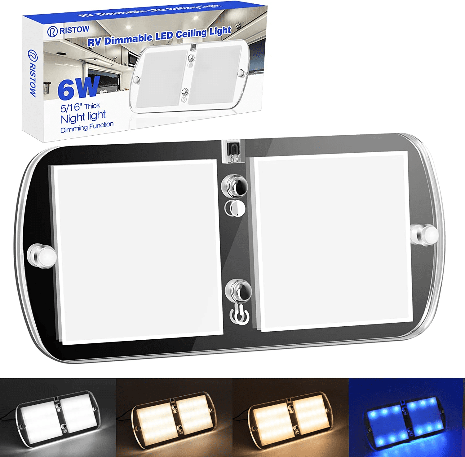 Ristow RV LED Interior Lights 12-18V Dimmable Ceiling Light 6W, Camper ...