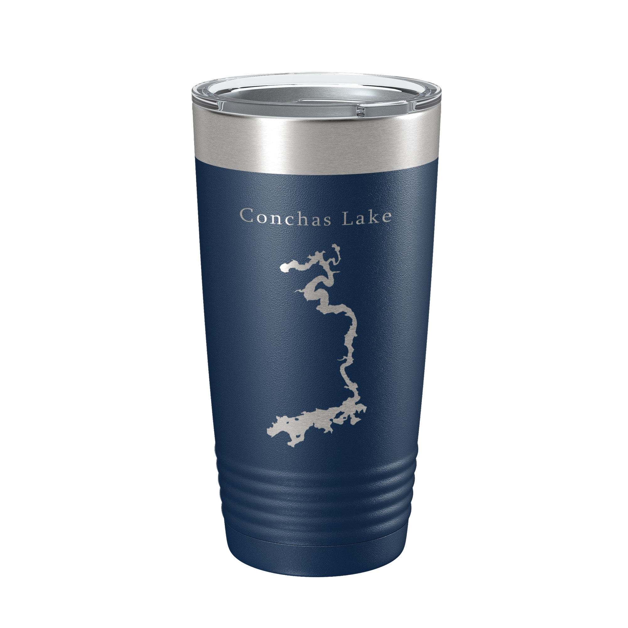 Conchas Lake Map Tumbler Travel Mug Insulated Laser Engraved Coffee Cup ...