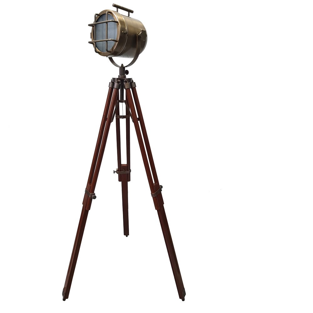 collectiblesBuy Brass Searchlight Floor LED Lamp Vintage Marine Antique ...