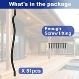 51-Pack 32.25 Inch Metal Balusters, Staircase Spindles With Screws ...