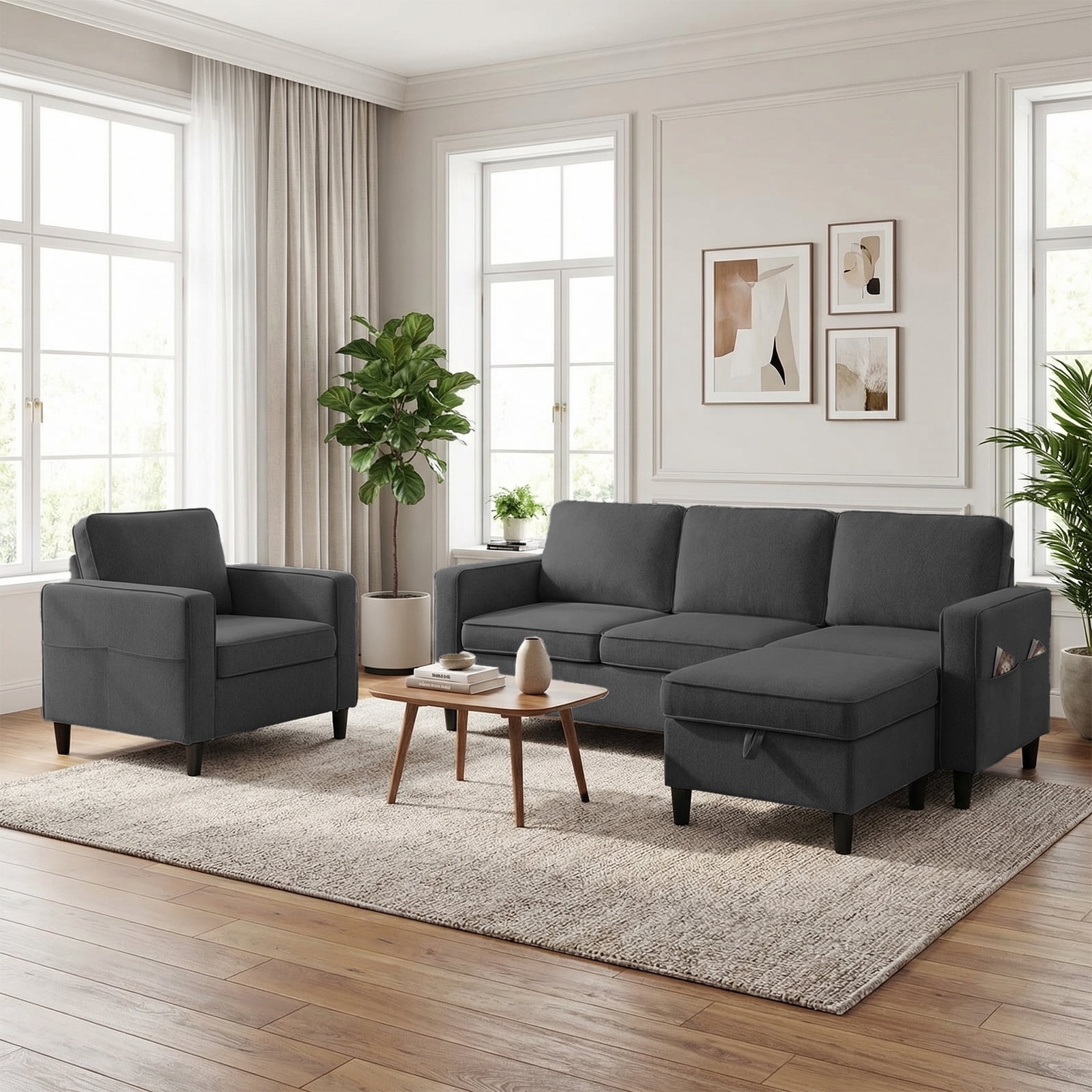 Click here for Mjkone 2 Pieces Living Room Furniture Sets  Linen... prices