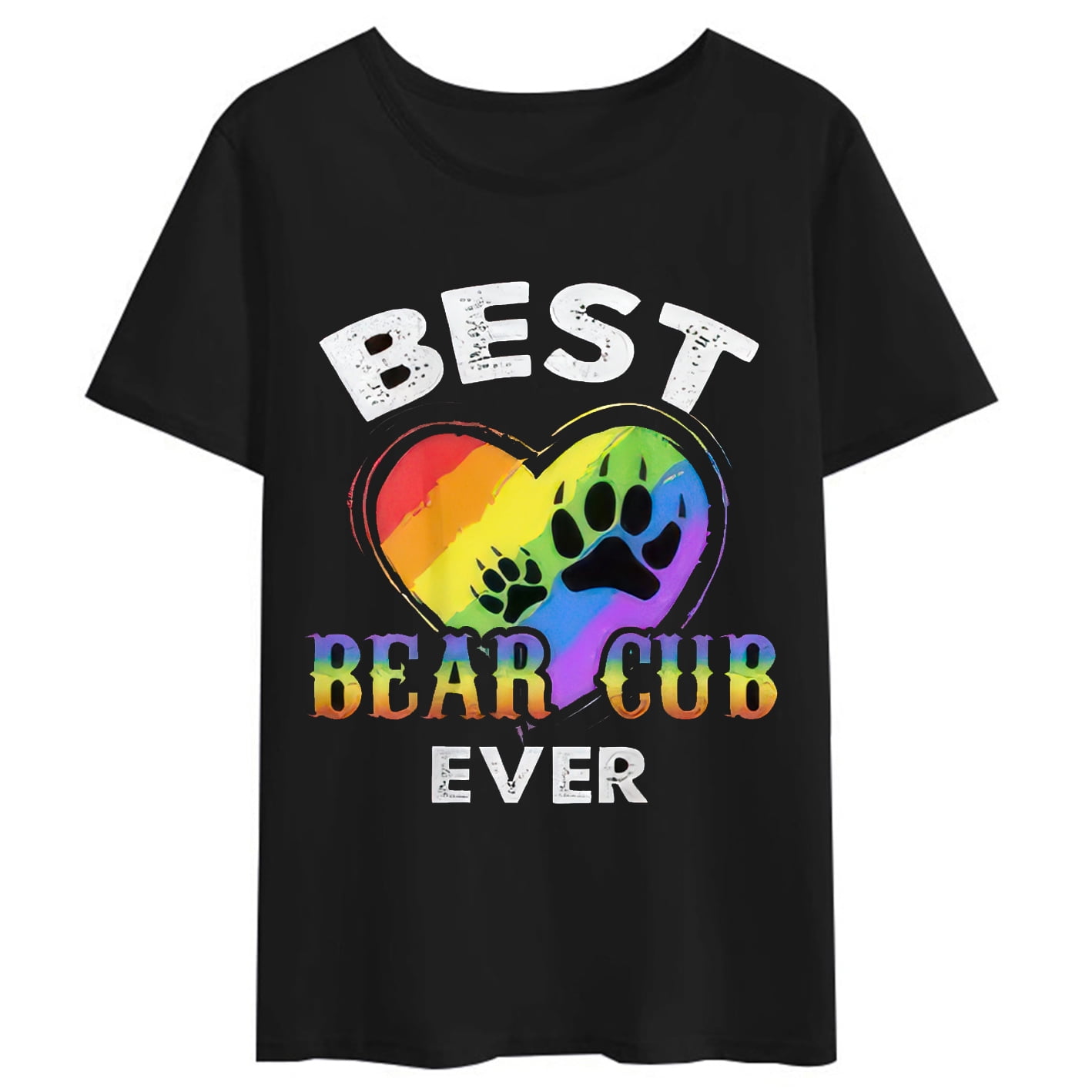 Hot LGBT Gay Pride Best Bear Cub Ever Shirt Casual Short Sleeve Round ...