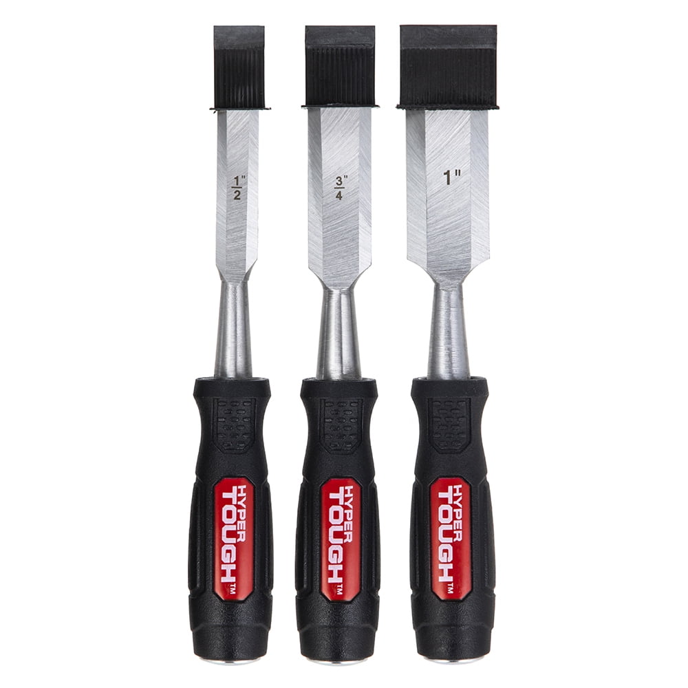 Hyper Tough 3 Piece Wood Chisels with Striking Caps - Walmart.com ...