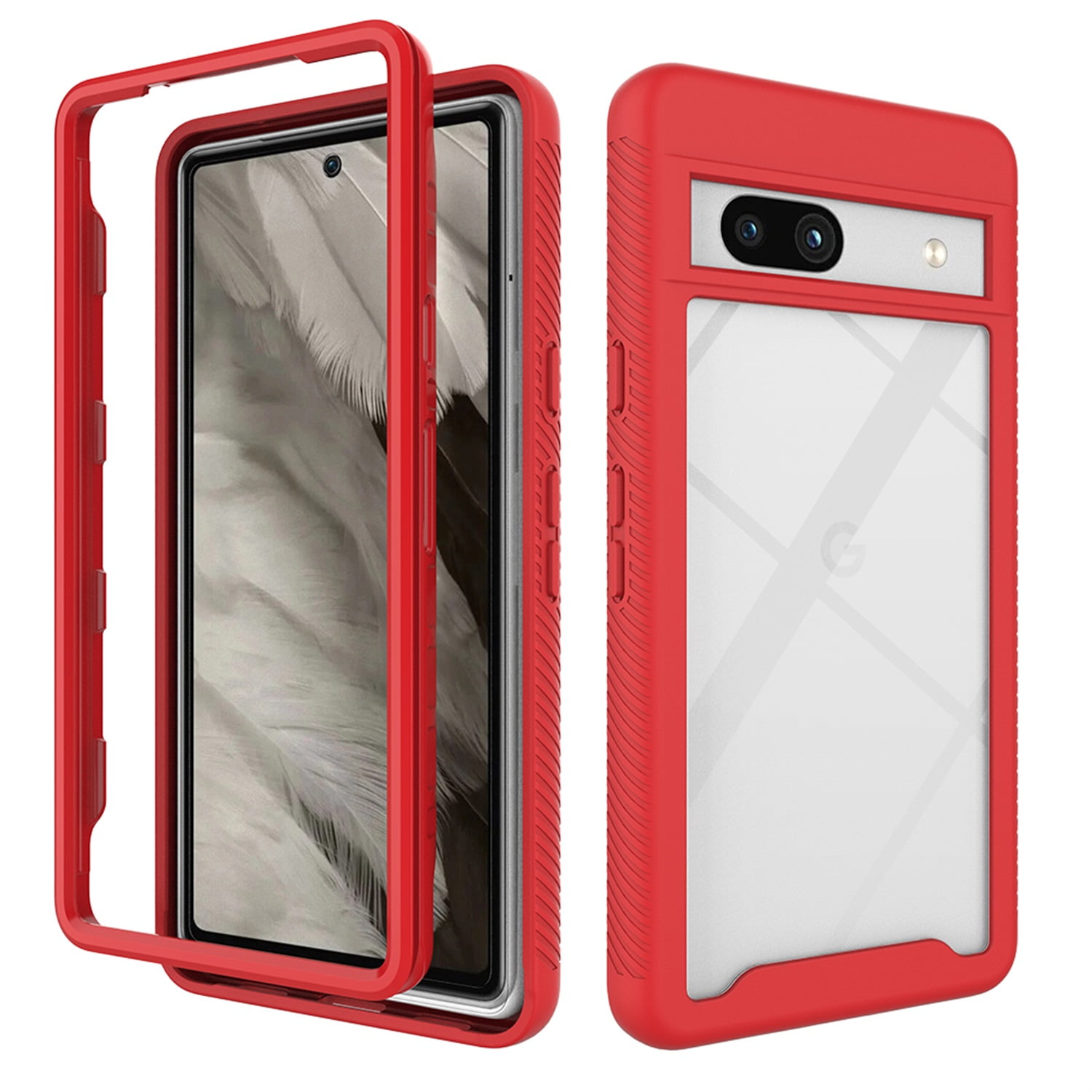 SaniMore for Google Pixel 7A Case, Two-Layer Structure Transparent ...