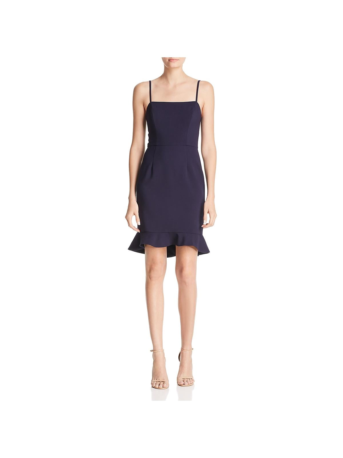 French Connection Womens Ruffle Hem Sheath Cocktail Dress - Walmart.com
