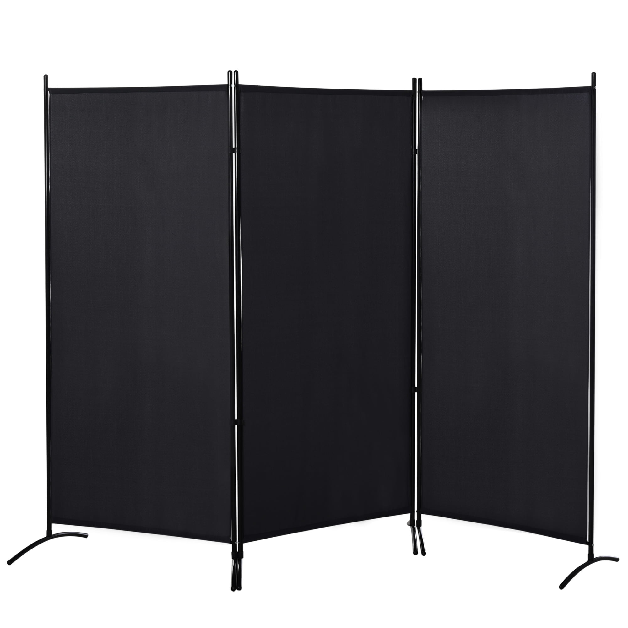 HOMCOM 3-Panel Room Divider Folding Privacy Screen Black - Walmart.com
