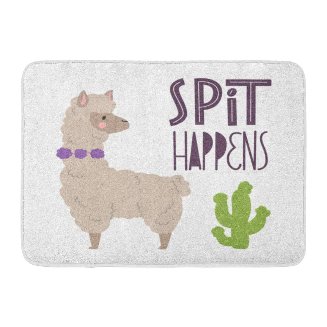 GODPOK America Cute Llamas Alpaca with Cactus Cartoon with Lettering ...