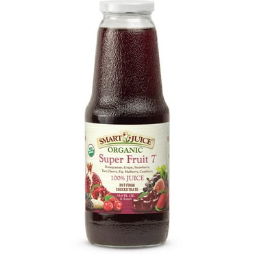 Smart Juice Organic Pomegranate Juice, 33.8 fl oz (1L), Pack of 6, Not ...