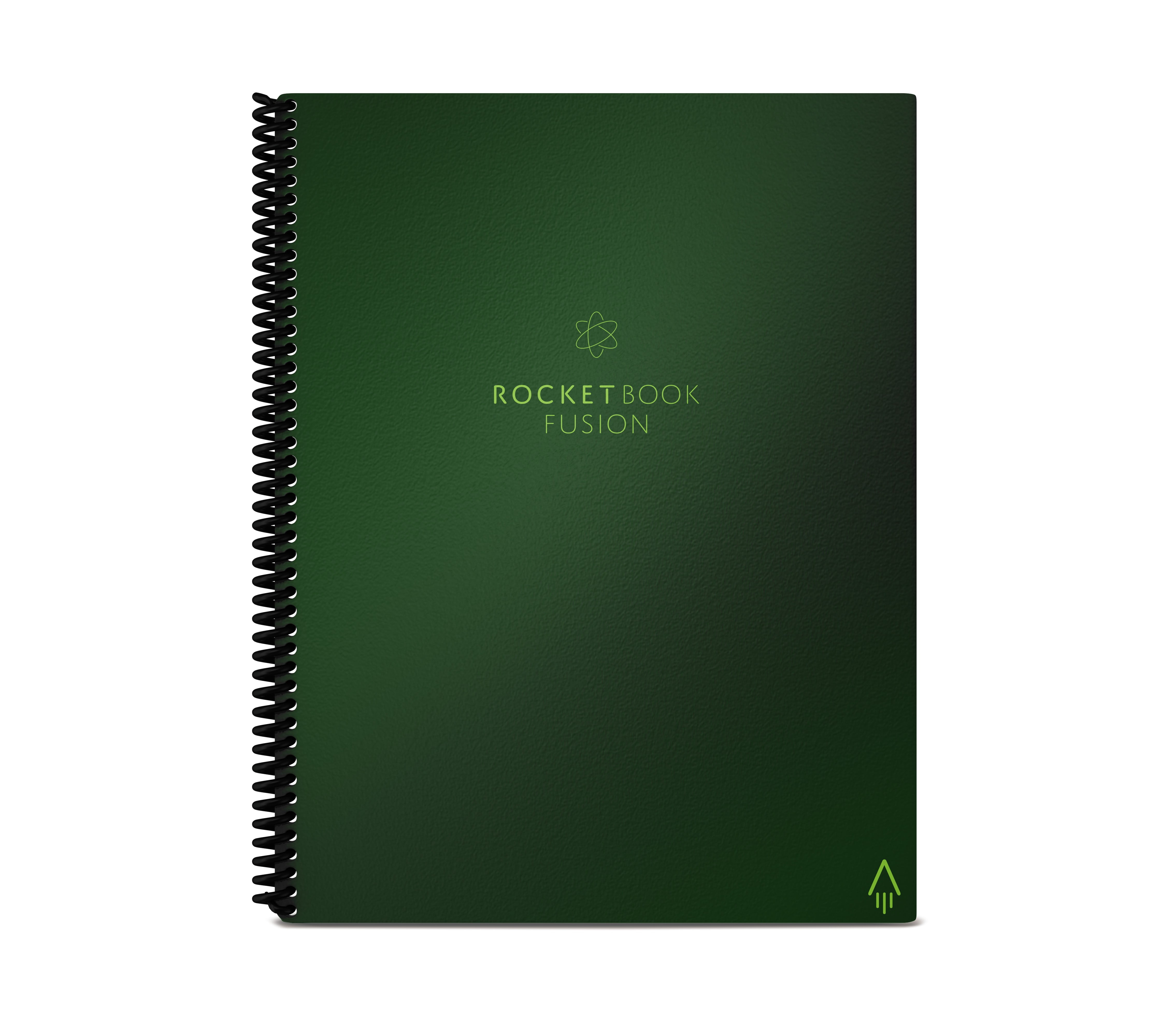 Rocketbook Fusion Smart Reusable Spiral Notebook, Black, Letter Size ...
