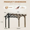 12' x 10' MEWANG Outdoor Pergola, Wood Grape Gazebo for Climbing Plant ...