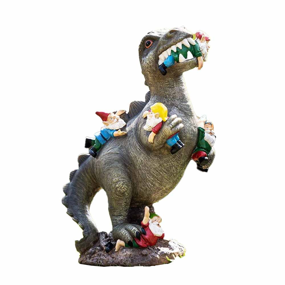 Click here for Heily Dinosaur Eating Gnome Garden Art Deco Outdoo... prices