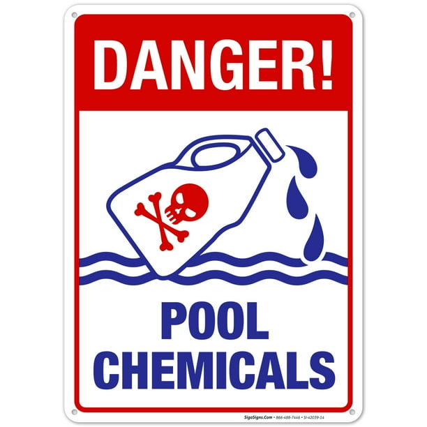 Pool Chemicals Sign, Pool Sign, 10x14 Aluminum - Walmart.com