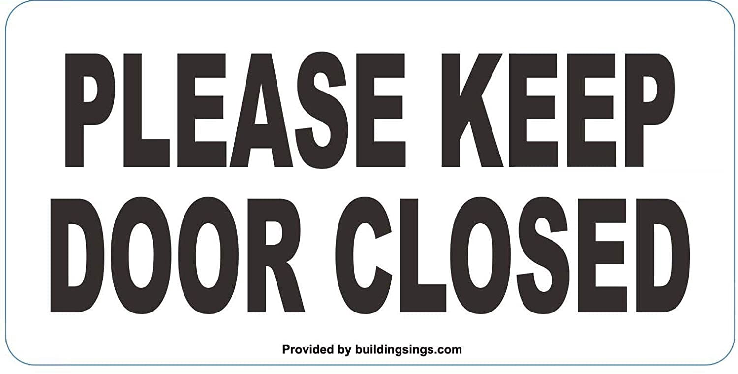 2 Pack-Please Keep Door Closed Sign Color White -Sign with Double Side ...