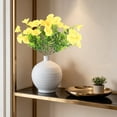 Artificial Flowers 14.56in, Faux Trumpet Flowers Bushes, Fake Outdoor ...