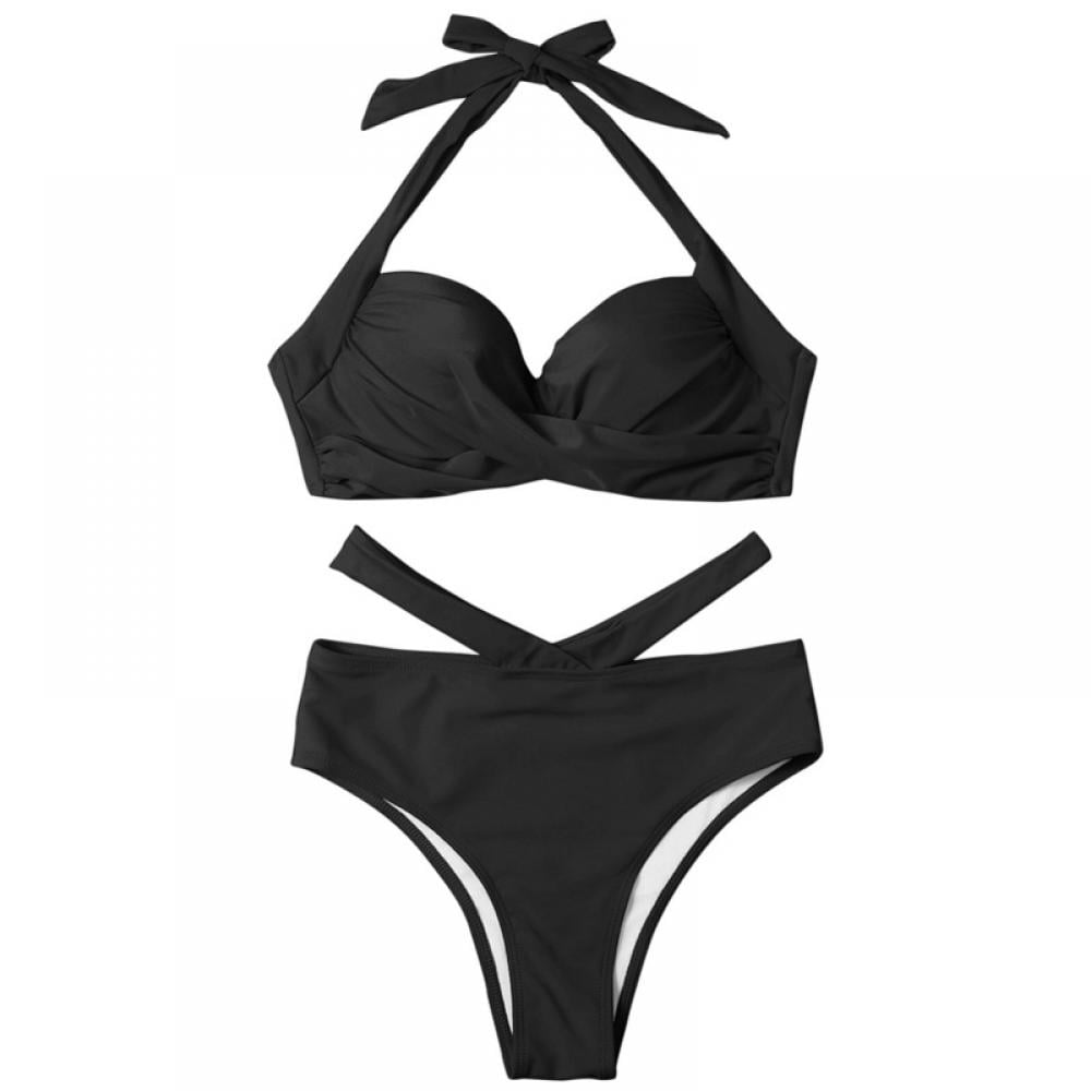 Sexy Bikini Set Women Swimsuit Halter Brazilian High Waist Bikini