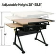 KAAYEE Drafting Table Drawing Desk,27"-35.8"Height Adjustable Art Desk ...