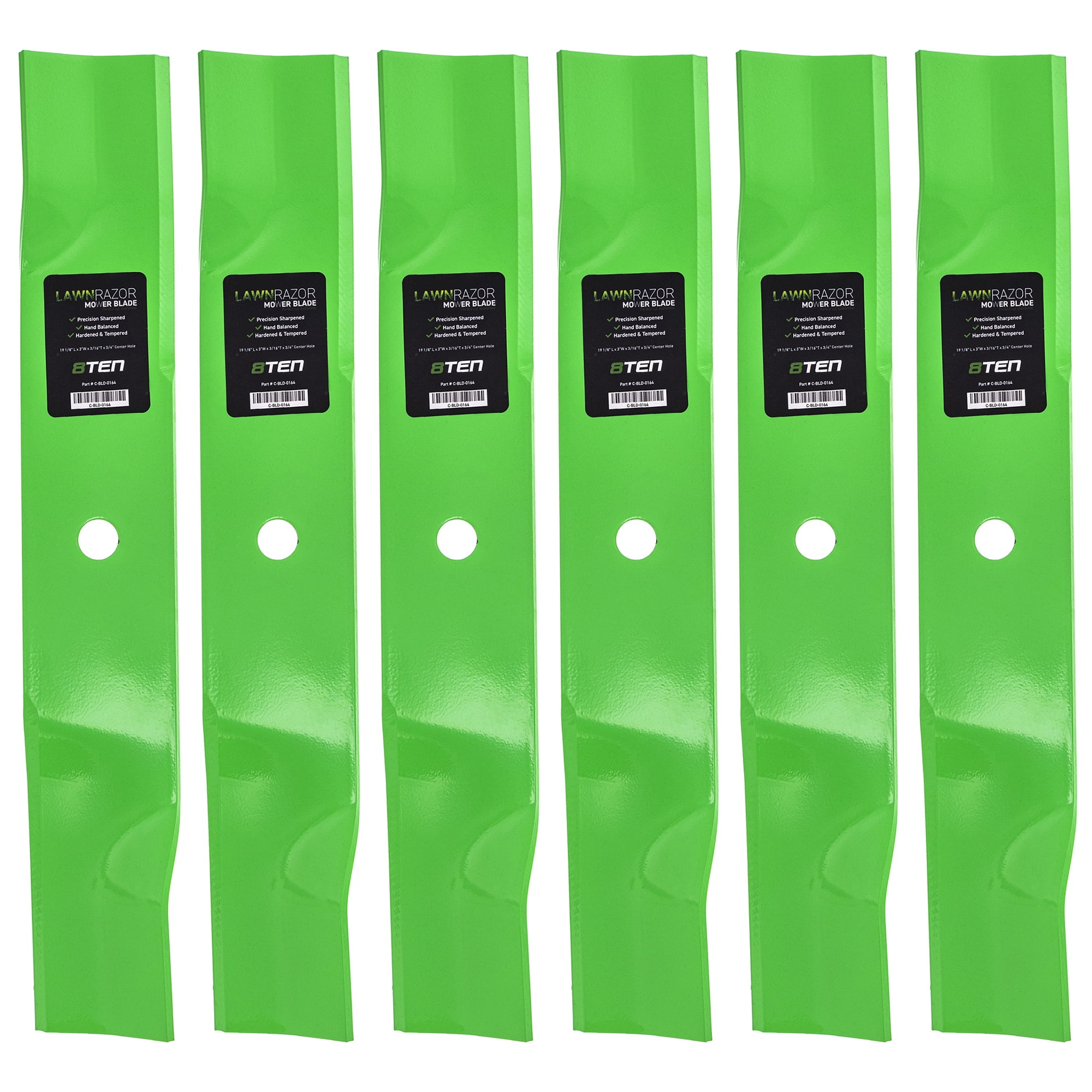 8ten Lawnrazor High Lift Blade For Cub Cadet 54 Inch 942-04416 6 Pack 810-Cbl2386d