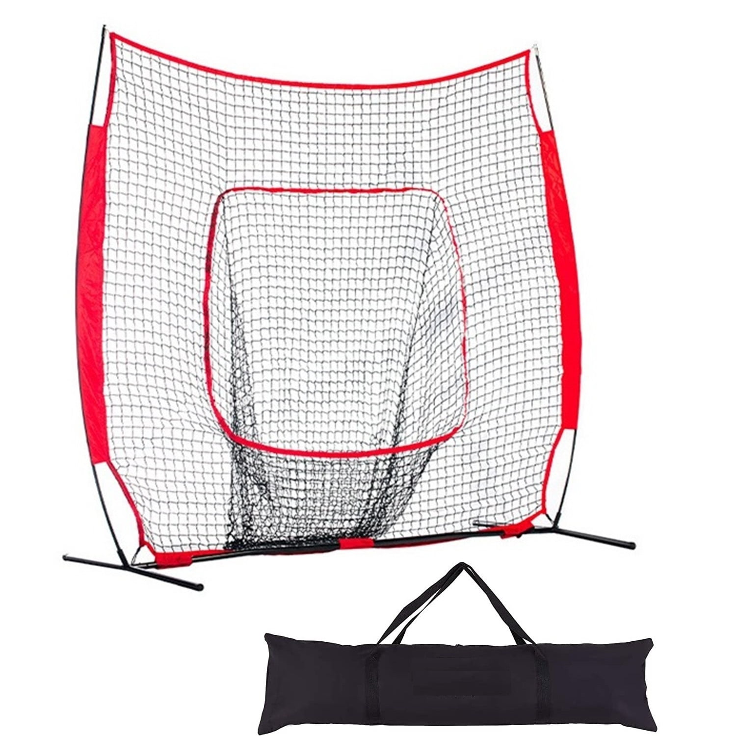 LINKPAL 7'×7' Baseball Softball Practice Net Hitting Batting Catching ...