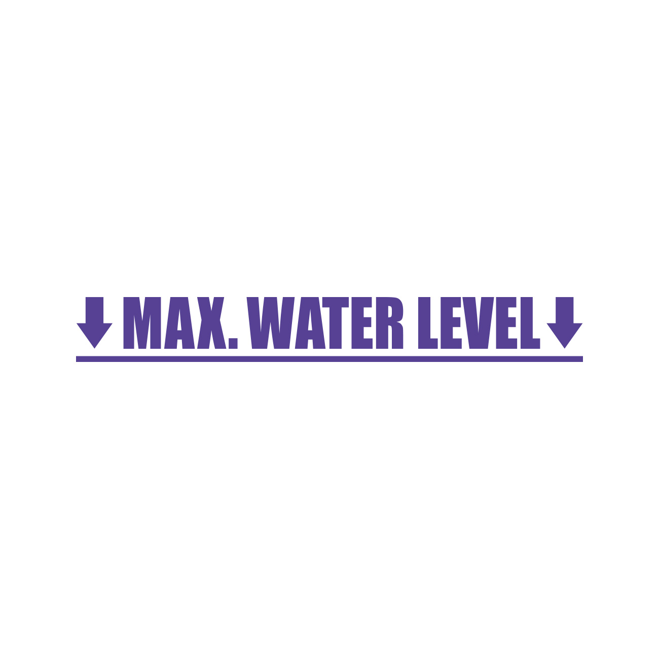 Max Water Level Sticker Decal Die Cut - Self Adhesive Vinyl ...