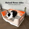 Brown Large Plastic Pet Litter Box for Rabbits Guinea Pigs Ferrets ...