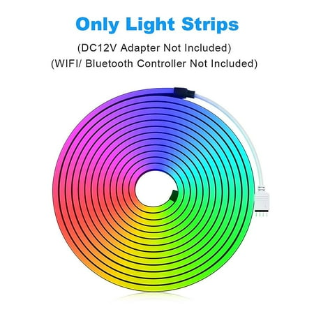 Tuya Smart Wifi Led Neon Light Strip Black Silica Gel Tube Rgb ...
