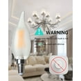 AMDTU E12 Candelabra Bulb 40 Watt Frosted LED Chandelier Light Bulbs, Non-Dimmable 5000K ...