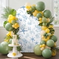 Coastal Coral Arch Backdrop Cover 4x1.65 Ft, Spandex Wedding Arch Stand ...