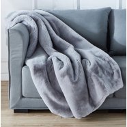 Frye Luxe Faux Fur Throw Blanket (60 in X 70 in) Cream - Walmart.com
