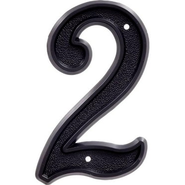 Hy-Ko Products 30201 Plastic House Number 1 ONE 6" High, Black, 1 Piece ...
