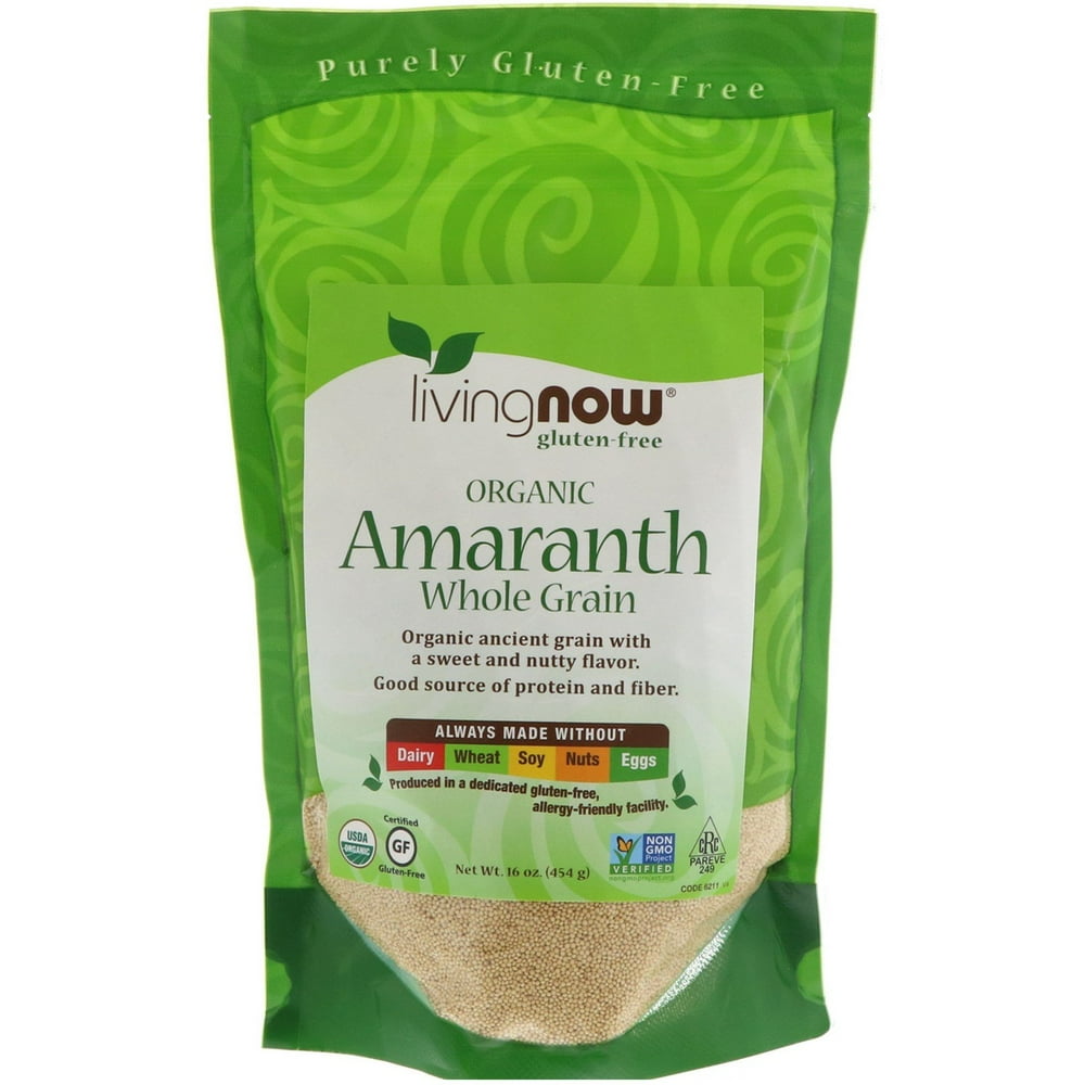 Now Foods Organic Amaranth Whole Grain 16 Oz 454 G