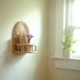 Birdie Designs Decorative Rattan Wall Shelf - Boho Decor Hanging Item ...