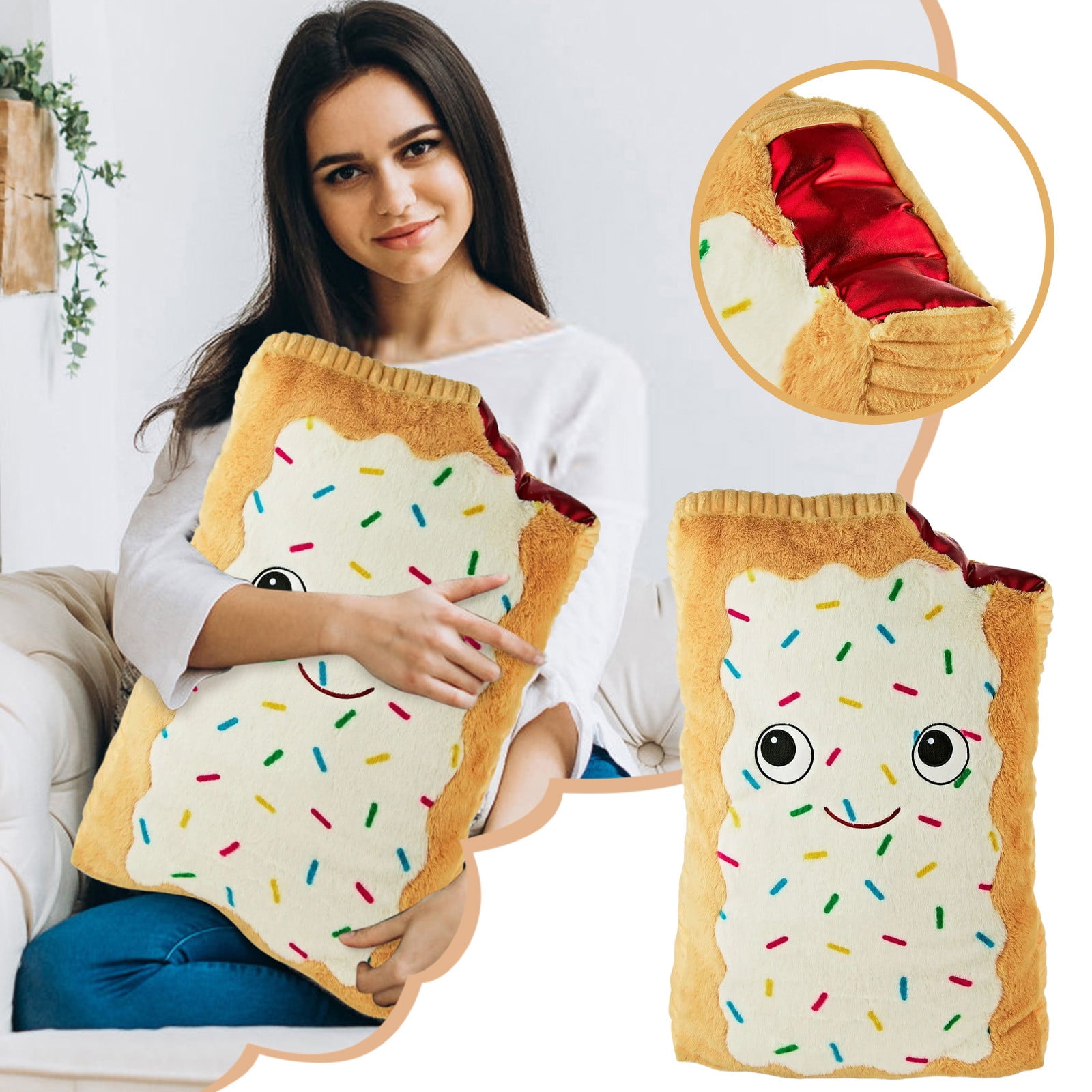 Click here for Hhsfuzhuangggg Poptart Plush Pillow Soft Cuddly Ta... prices