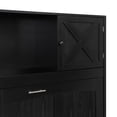 Noble House Joyce Full Size Murphy Bed with Storage Cabinets, Solid ...