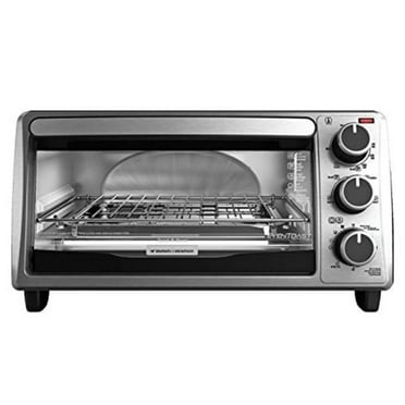 BLACK+DECKER 4-Slice Toaster Oven, Stainless Steel, TO1705SB - Walmart.com