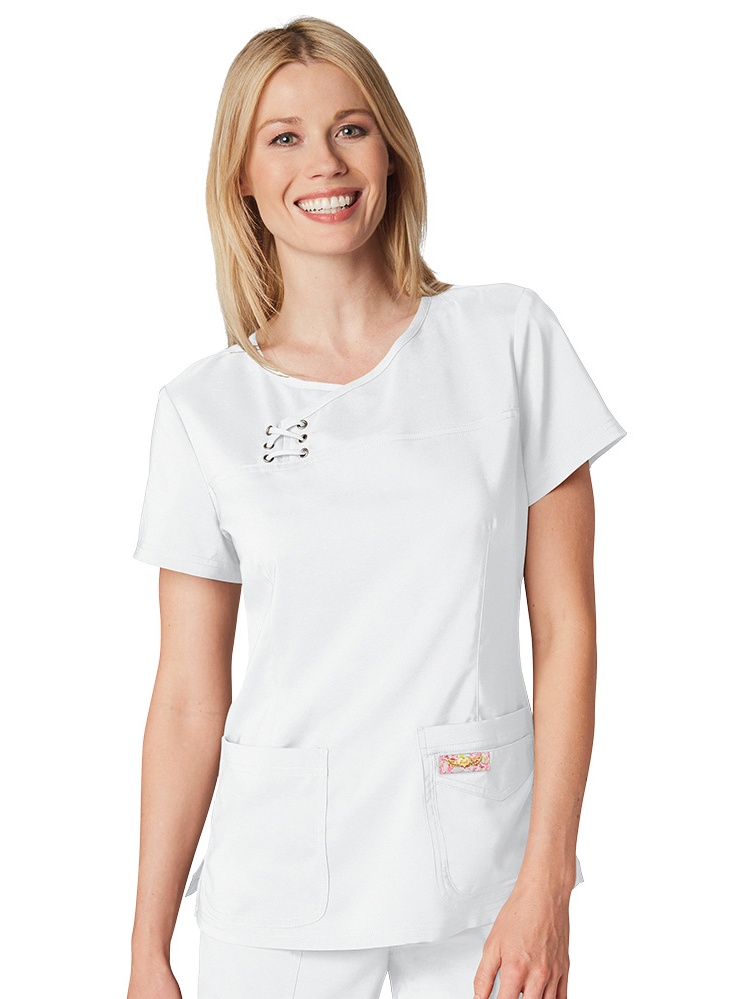 koi TECH Women's Serena Crossover Y-Neck Solid Scrub Top - Walmart.com