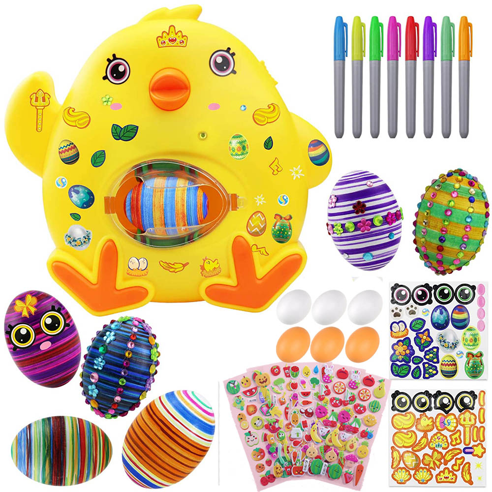 Easter Egg Spinner Machine Toy with Easter Decorations with 8 Coloring ...