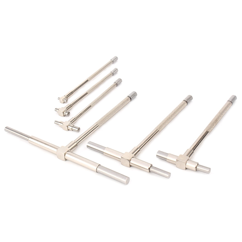 NS 6PCS Precision Telescopic Gauge Set, 5/16''- 6” Range T-Bore Hole ...