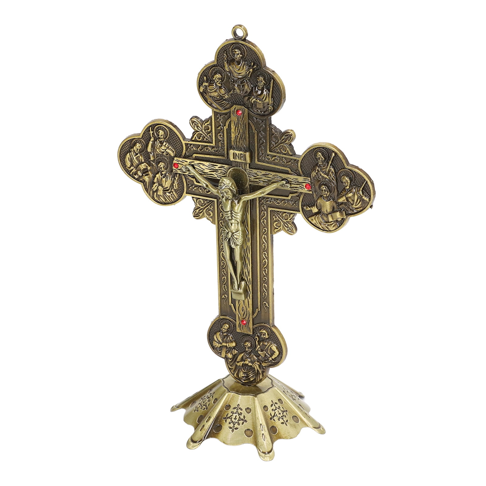 Crucifix Standing Standing Crucifix Jesus Cross Statue 10 Inches Metal ...