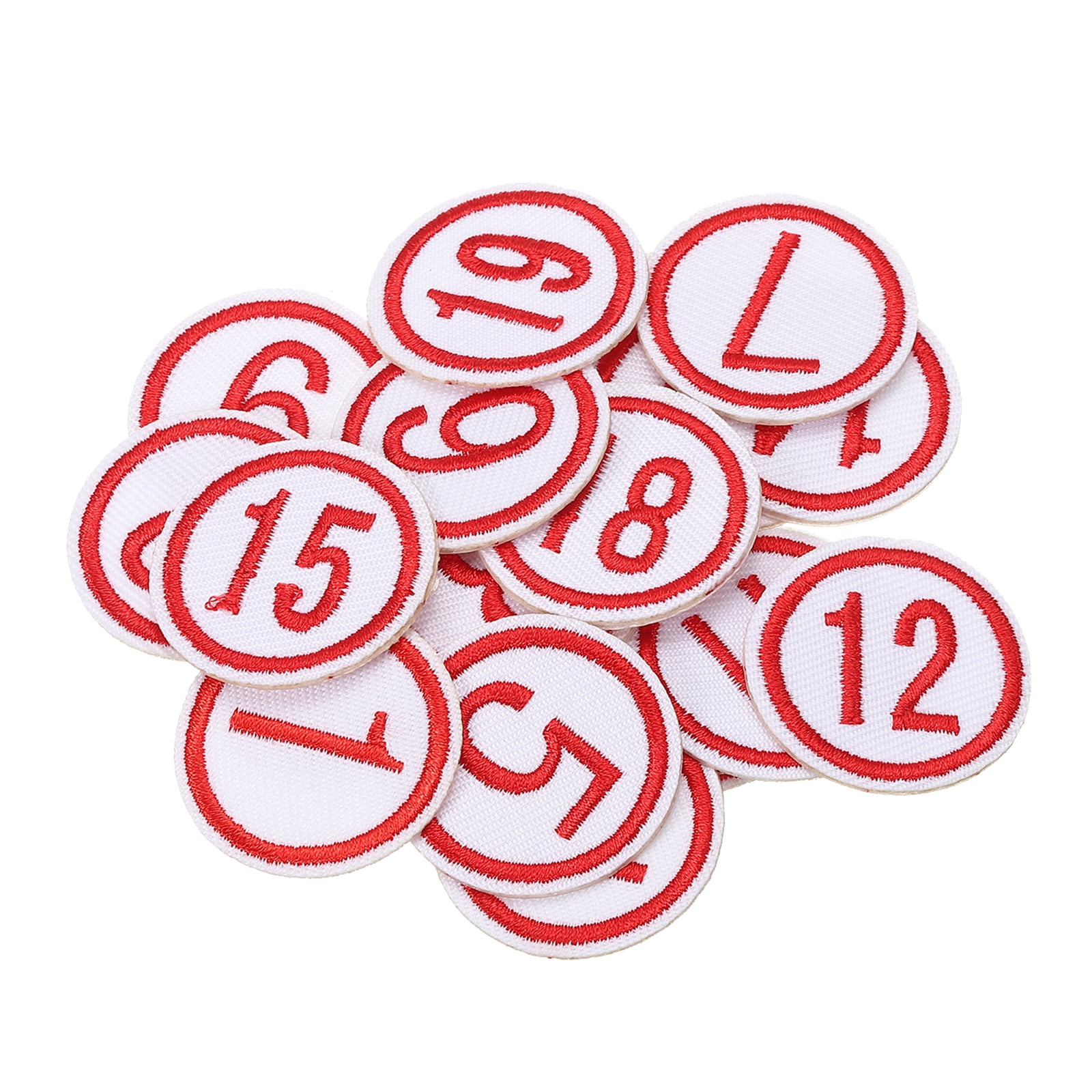 Number Digital Patch Number Embroidery Red Number Cloth Paste Number ...