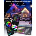 Permanent Outdoor Lights 50Ft 30LEDs, -IC Year Round Eave Deck Fence ...