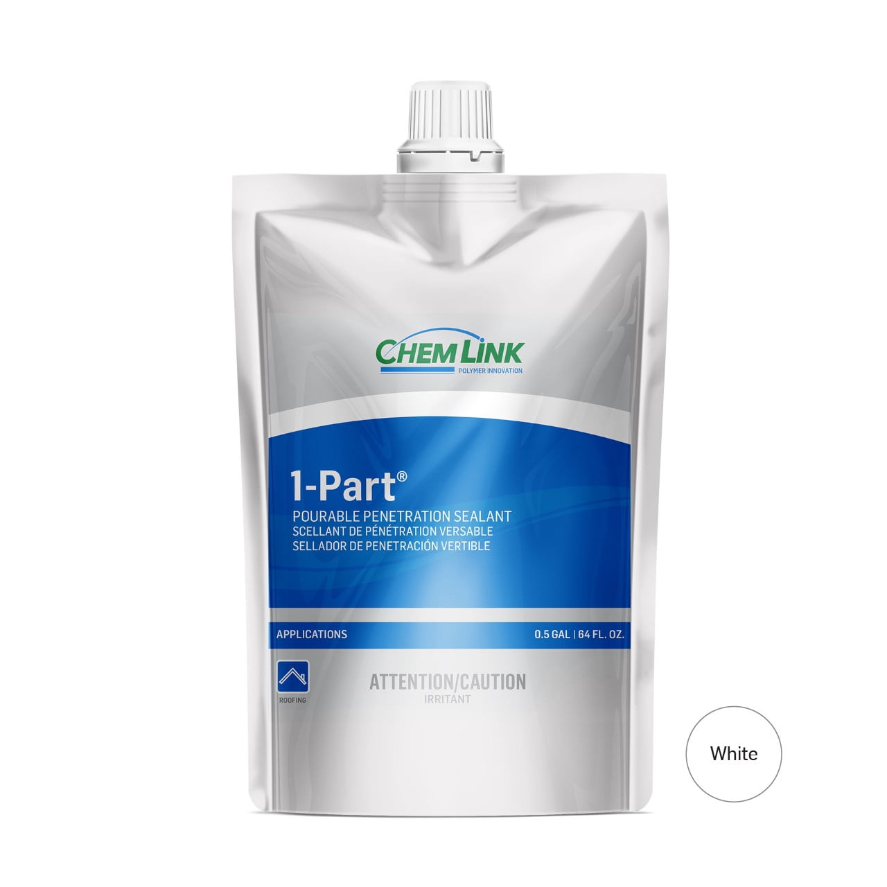 ChemLink 0.5 Gallon 1-Part Pourable Sealant - White - Walmart.com