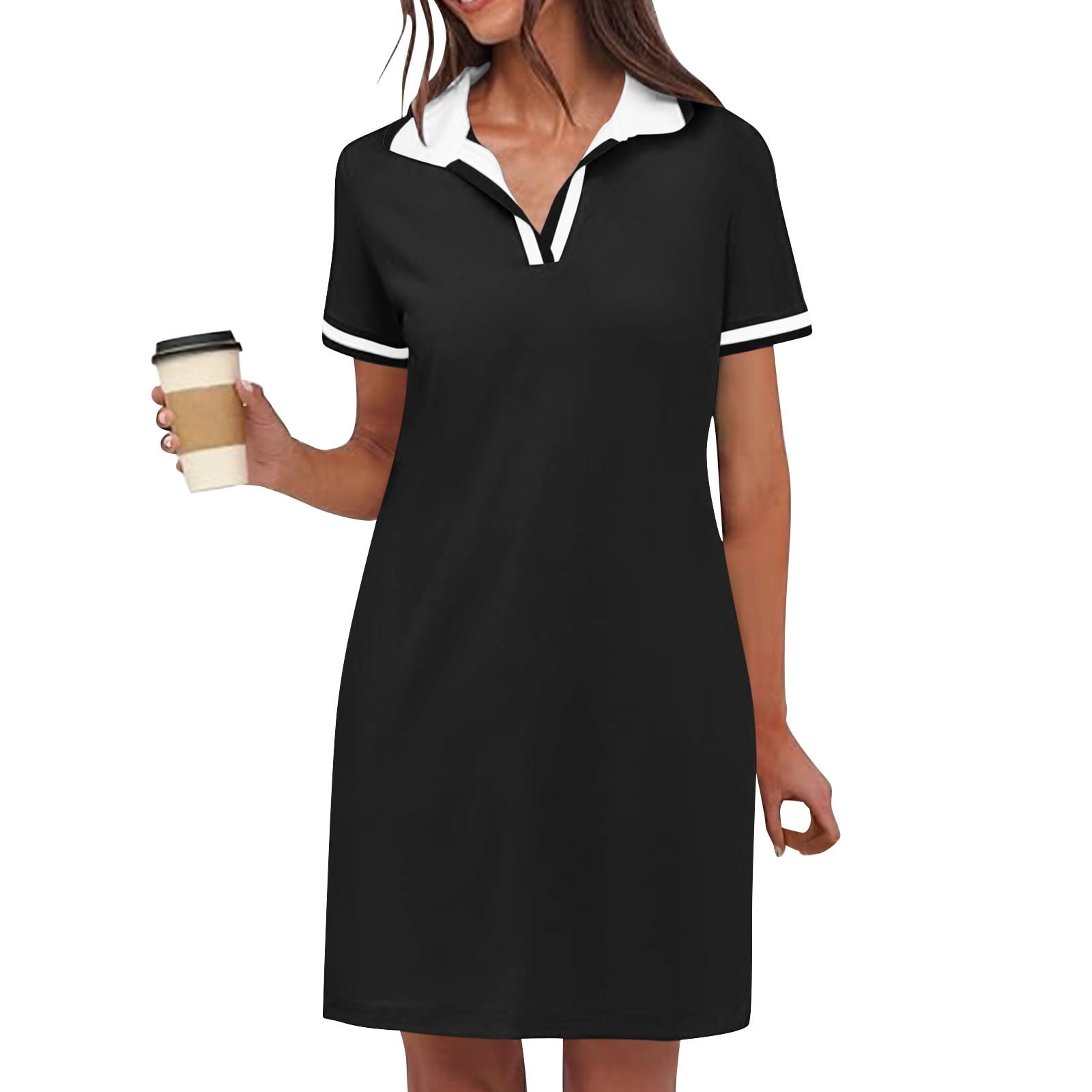 Click here for Lovzfmll Polo Dress For Women Summer Casual V Neck... prices