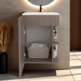 LHYY Compact Vanity Cabinet,Single Door,Two Open Side Shelves,Space ...