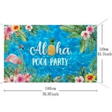 MEHOFOND Aloha Pool Party Backdrop Hawaiian Birthday Banner - Walmart.com