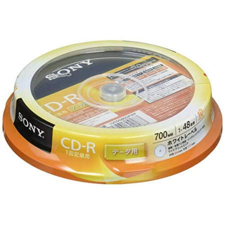 Sony Data CD-R 1-48x 10-sheet pack 10CDQ80GPWP | Walmart Canada