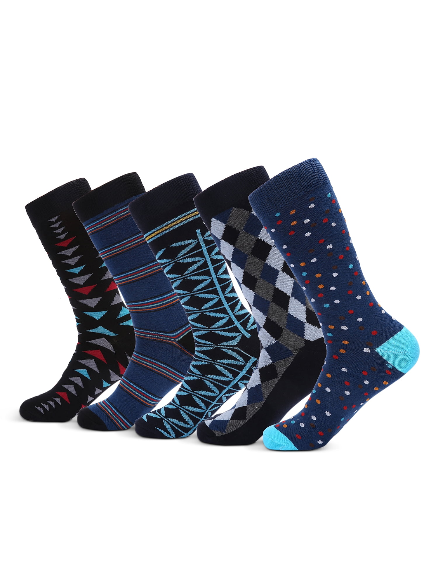 Men's Groovy Designer Dress Socks 5 Pack - Walmart.com