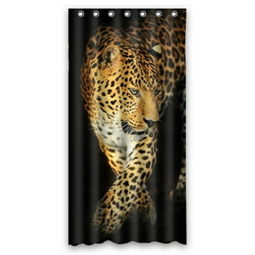GCKG Leopard Bathroom Shower Curtain, Shower Rings Included 100% ...