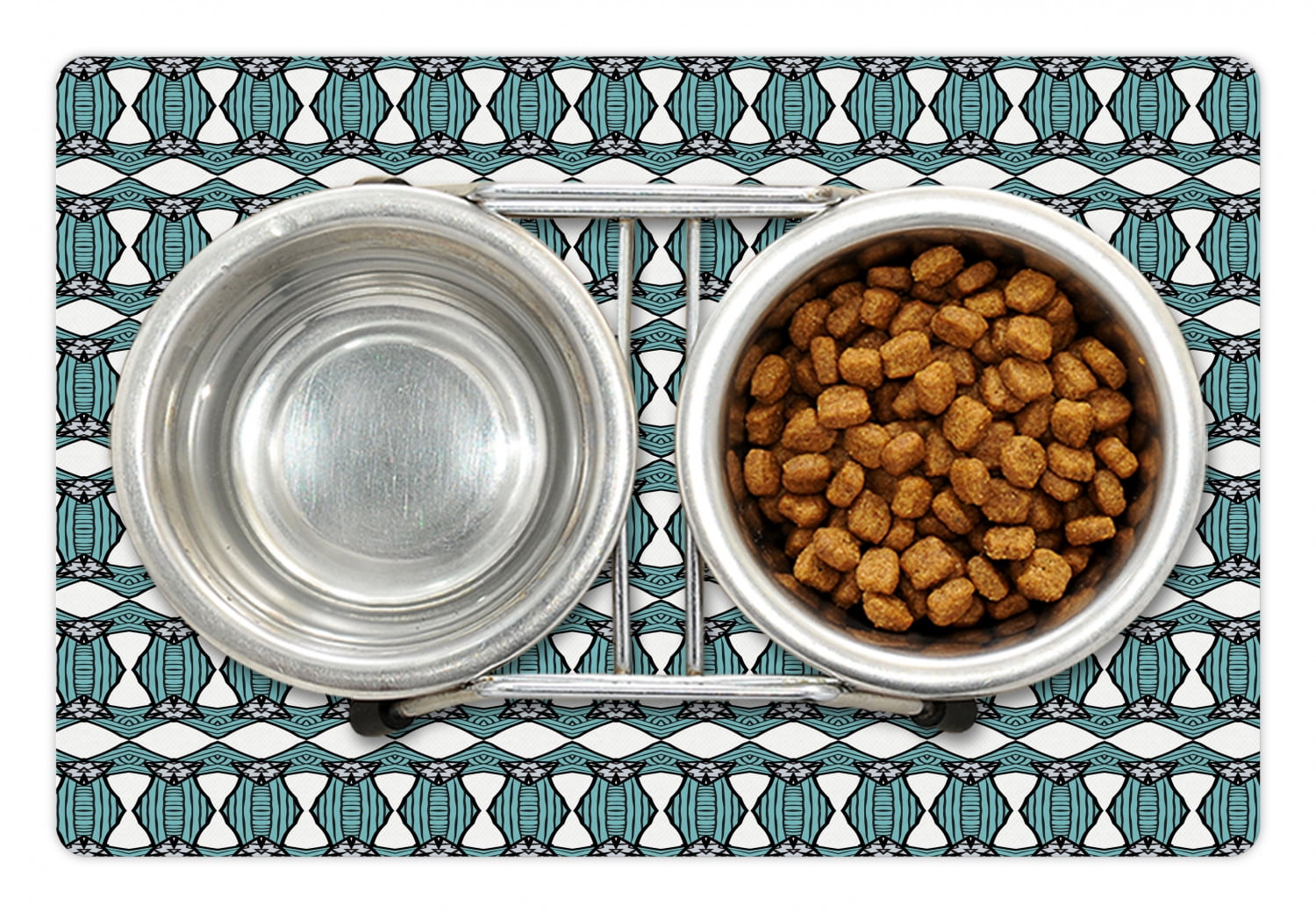 Aztec Pet Mat for Food and Water, Retro Traditional Pattern Timeless ...