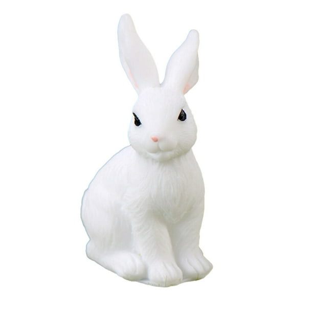 Rabbit Adornment Miniature Creative Useful Bunny Statue Lifelike Small ...