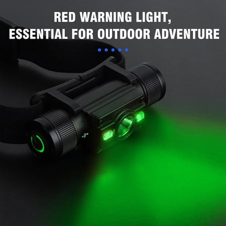 Headlamp LED Headlight Safety Hiking Wearable Motion Sensor IPX6 ...